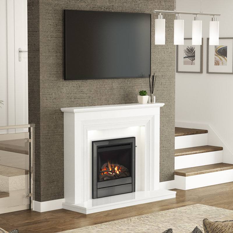 Elgin & Hall Vitalia Marble Fireplace | Flames.co.uk