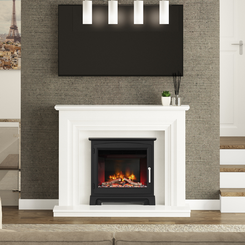 Elgin & Hall Vitalia Marble Fireplace | Flames.co.uk