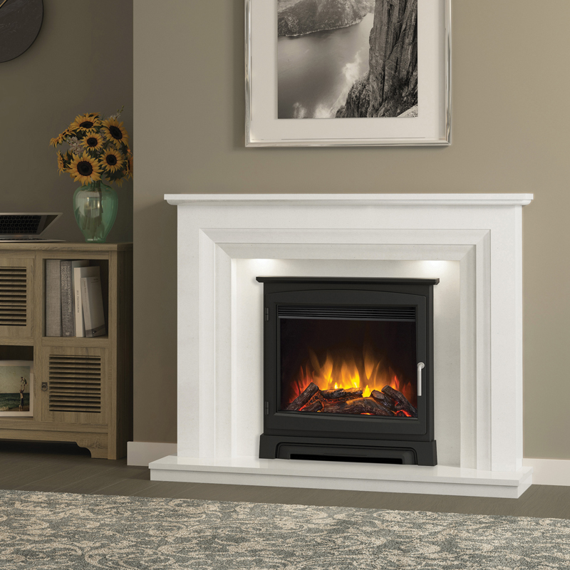 Elgin & Hall Vitalia Marble Fireplace | Flames.co.uk