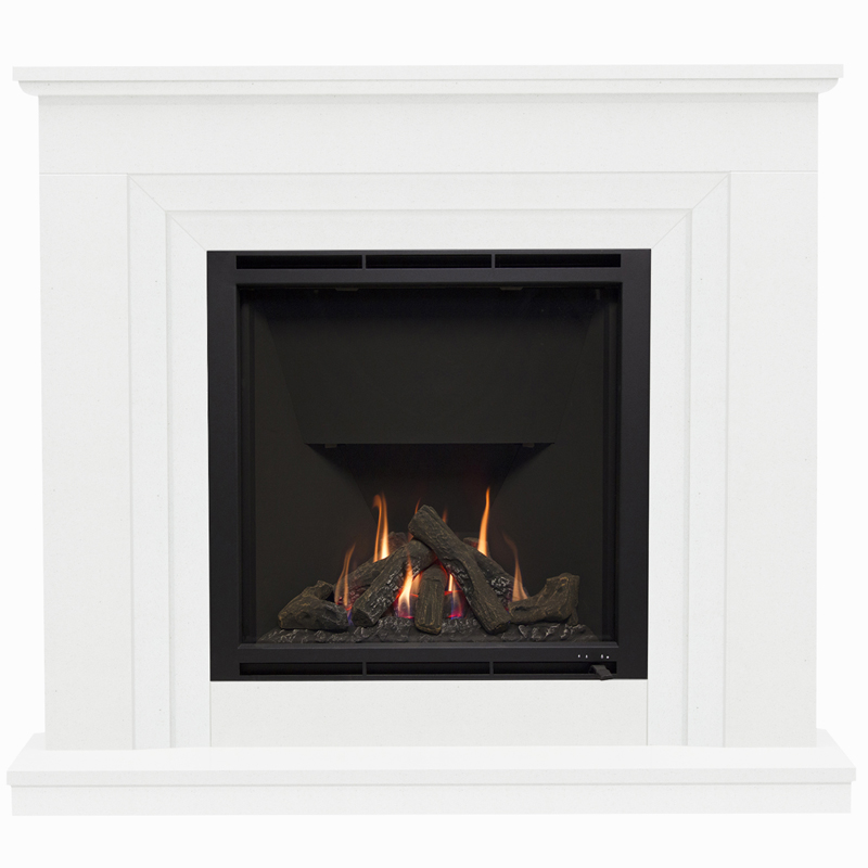 FLARE Greenwood 900 Marble Gas Fireplace Suite | Flames.co.uk