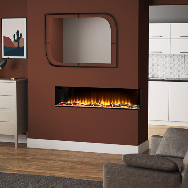 FLARE Invision 1250 1-2-3 Sided Electric Fire | Flames.co.uk