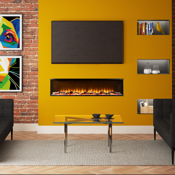FLARE Invision 1250 1-2-3 Sided Electric Fire | Flames.co.uk
