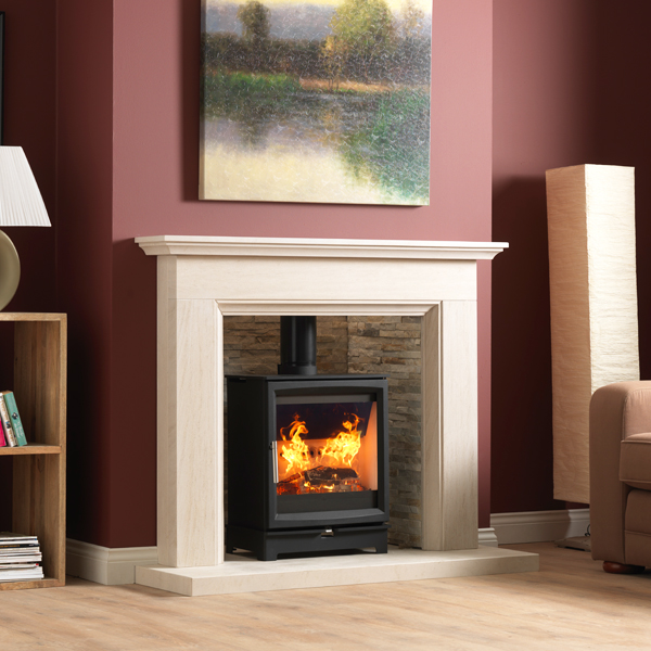 Fireline Woodtec 5W Wide Wood Burning Stove | Flames.co.uk