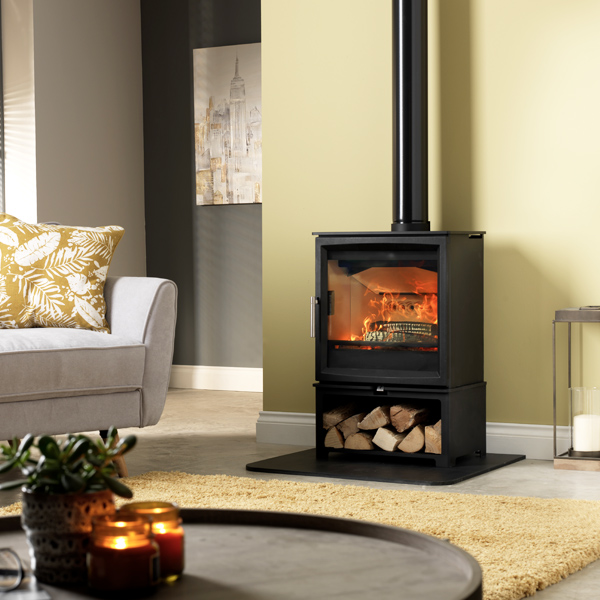 Fireline Woodtec 5WD Wide Deep Wood Burning Stove | Flames.co.uk