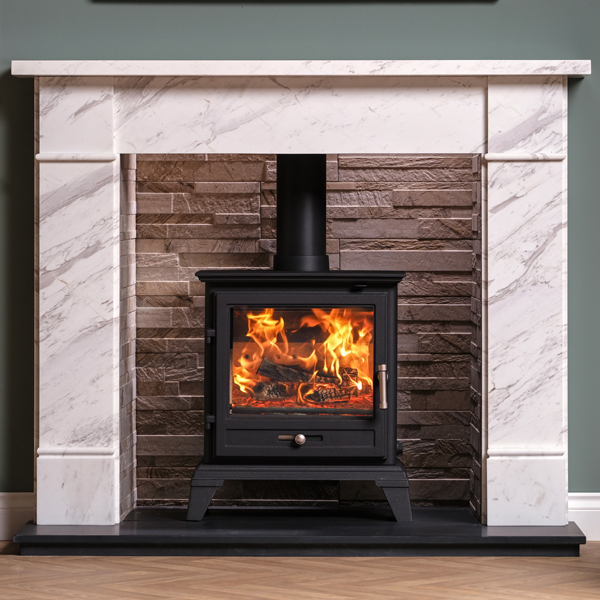 Gallery Brompton 56" Kallos Marble Fireplace | Flames.co.uk