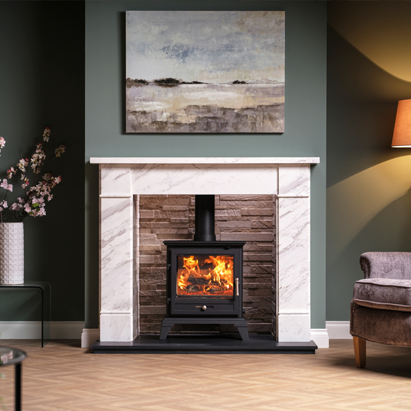Gallery Classic 8 Eco Design Multi-Fuel Stove - Black | Flames.co.uk