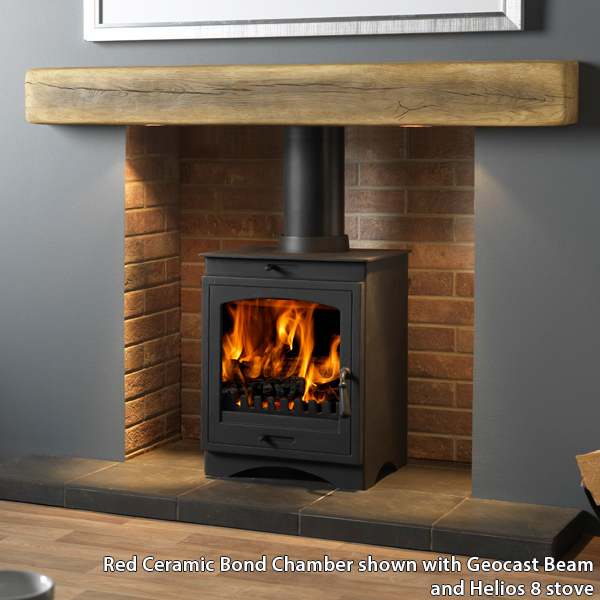 Gallery Highland Red Brick Bond Fireplace Chamber Panels | Flames.co.uk