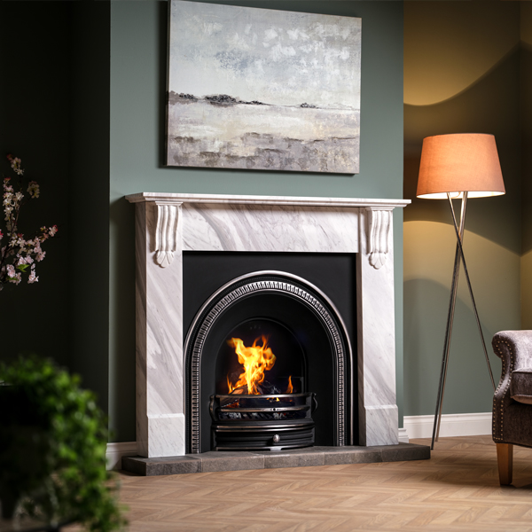 Gallery Richmond Kallos Marble Fireplace | Flames.co.uk