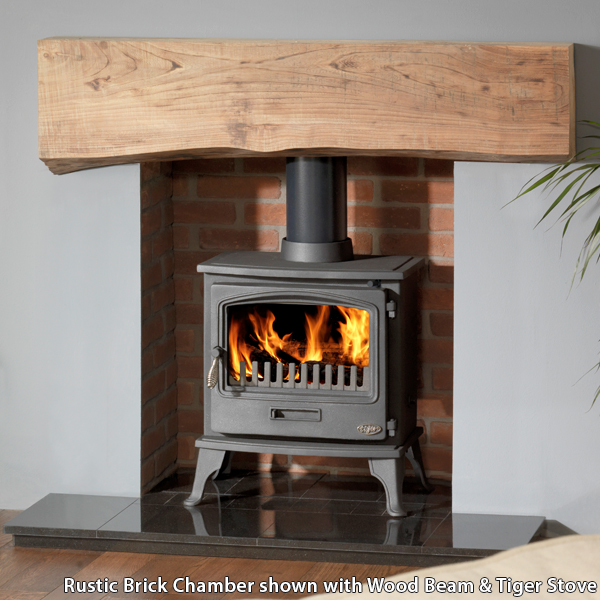 Gallery Rustic Brick Fireplace Chamber Panels | Flames.co.uk