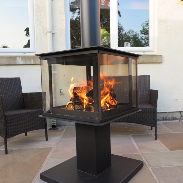 Legend Garden Cube - Outdoor Wood Burning Stove | Flames.co.uk