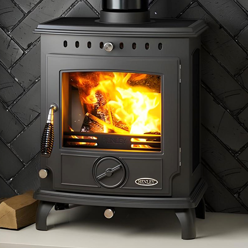 Henley Aran 5kW Multi-Fuel Eco Stove - Matt Black | Flames.co.uk