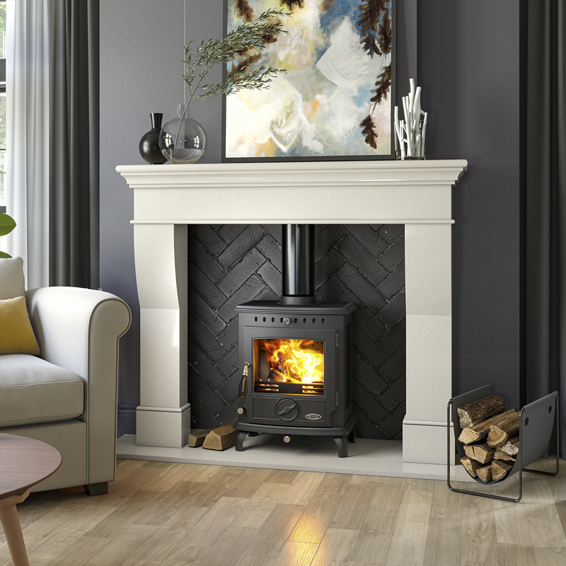 Henley Aran 5kW Multi-Fuel Eco Stove - Matt Black | Flames.co.uk
