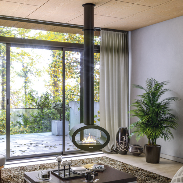 Henley Milan Ceiling Hung Bioethanol Fire | Flames.co.uk