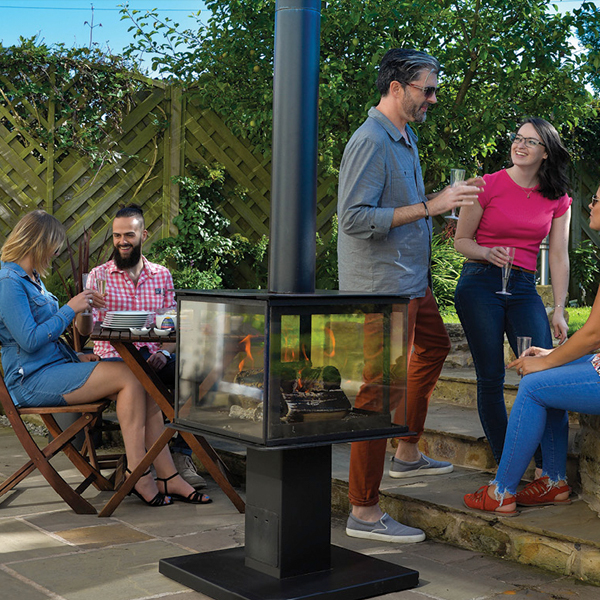 Legend Garden Cube - Outdoor Wood Burning Stove | Flames.co.uk