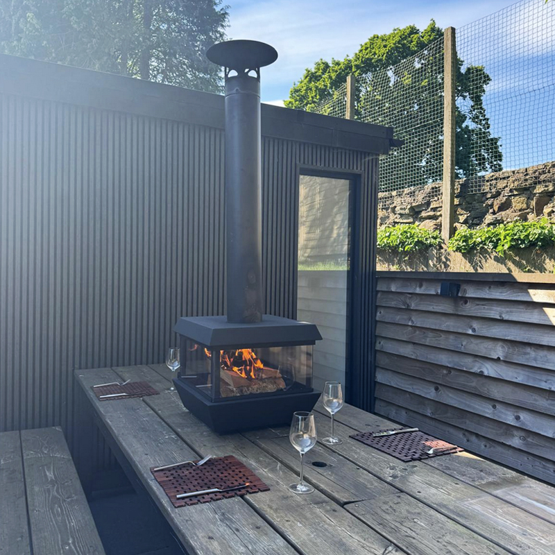 Legend Table Top Garden Cube Outdoor Wood Stove | Flames.co.uk