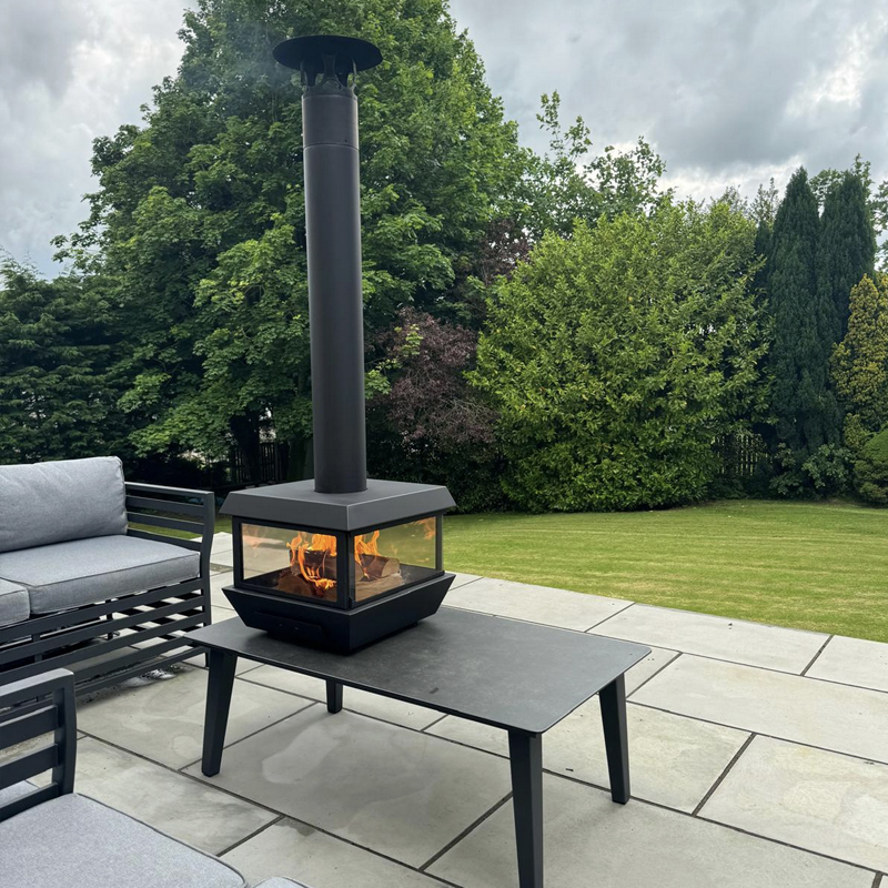 Legend Table Top Garden Cube Outdoor Wood Stove | Flames.co.uk