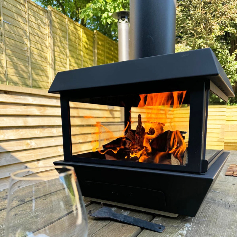Legend Table Top Garden Cube Outdoor Wood Stove | Flames.co.uk