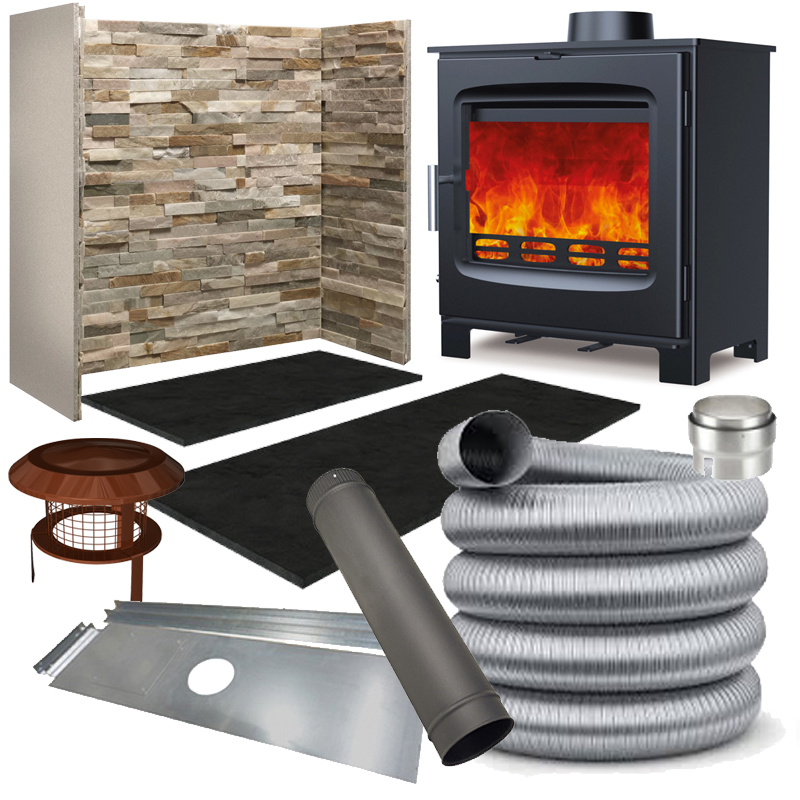 Complete Wood Burning Stove Installation Package – Choice of Stove ...