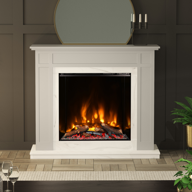 Elgin & Hall Pryzm Olora Electric Fireplace Suite | Flames.co.uk