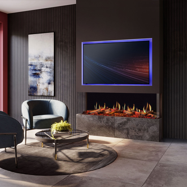 Onyx Fusion 150RW LCD Electric Fire | Flames.co.uk