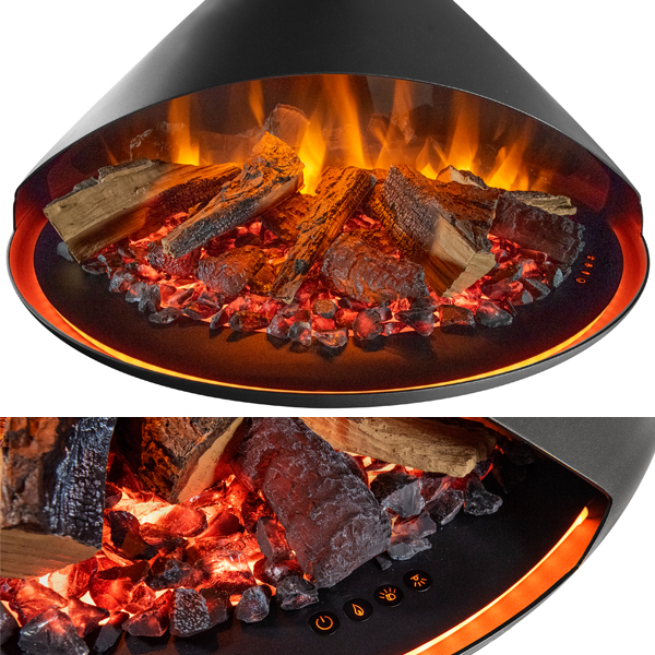 Onyx Orbit Suspended Electric Fire | Flames.co.uk