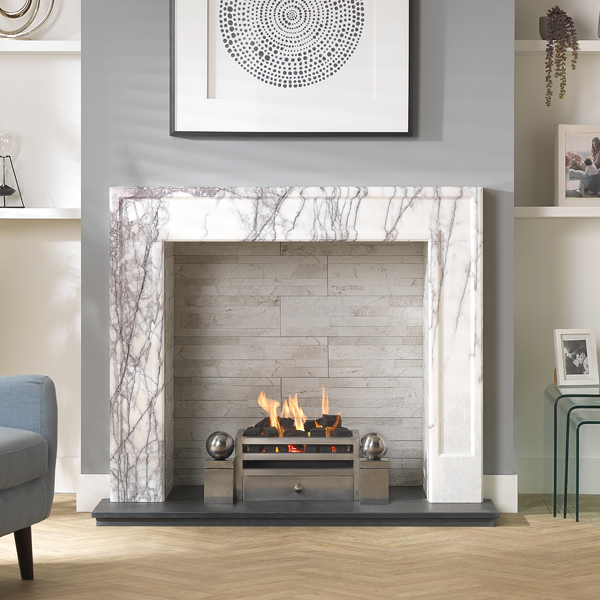 Penman Allora Lilac Marble Fireplace | Flames.co.uk