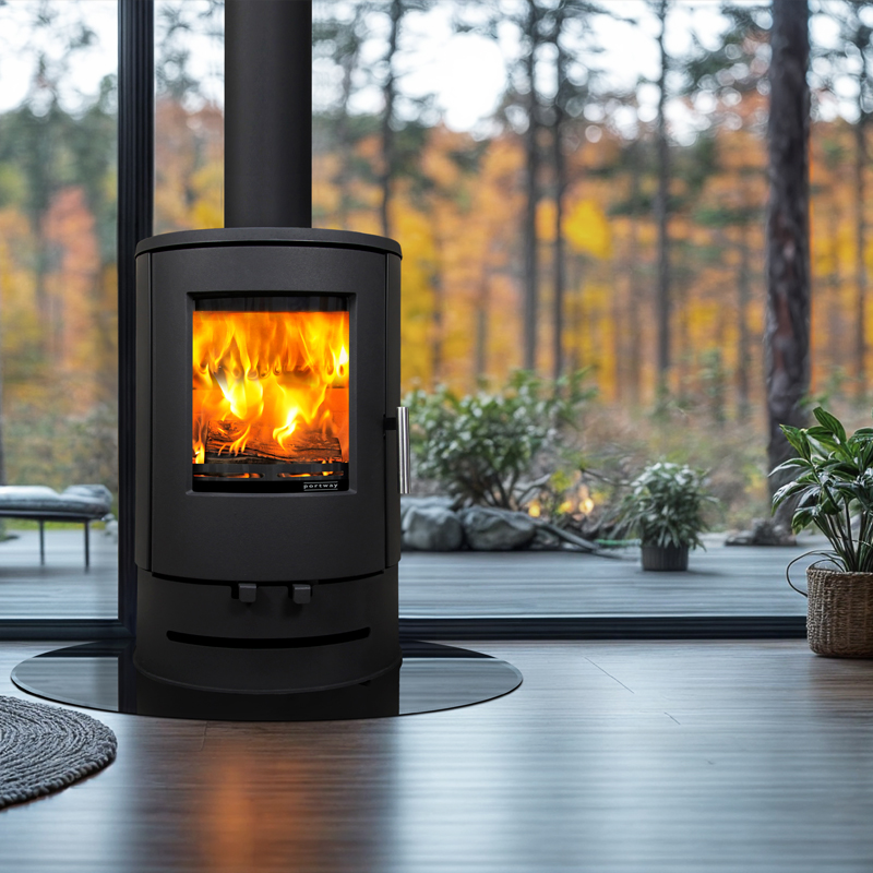 Portway PB1000 Low Base Multi-Fuel Stove | Flames.co.uk