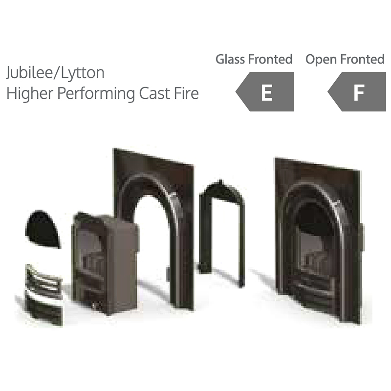 PureGlow Juliet Cast Iron Fireplace Insert with Higher Performing Gas ...