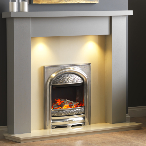 Pureglow Stanford Painted Fireplace - Grey | Flames.co.uk