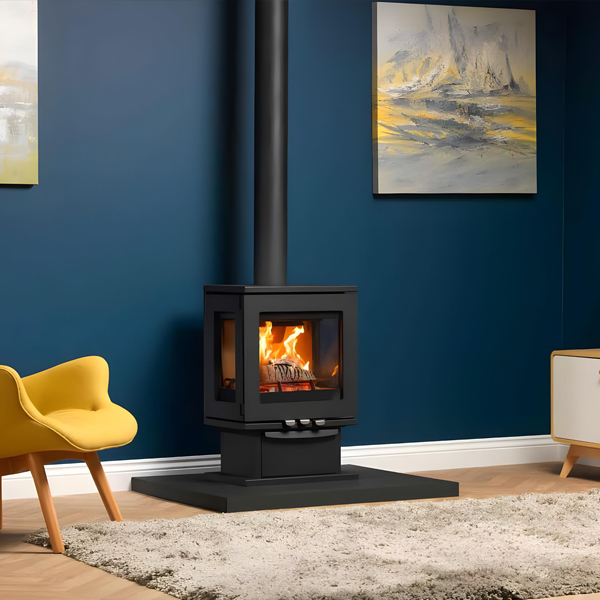 Purevision LPV5 Linear 5kW 3 Sided Wood Burning Stove | Flames.co.uk