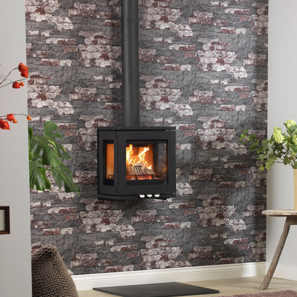 Purevision LPV5 Linear 5kW 3 Sided Wood Burning Stove | Flames.co.uk