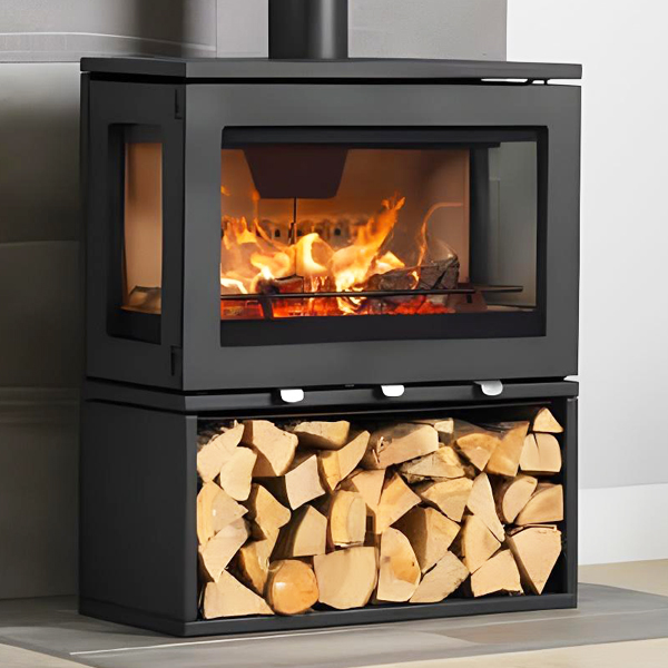 Purevision LPV8 Linear 8kW 3 Sided Wood Burning Stove | Flames.co.uk
