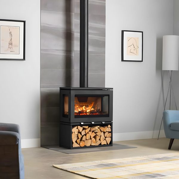 Purevision LPV8 Linear 8kW 3 Sided Wood Burning Stove | Flames.co.uk