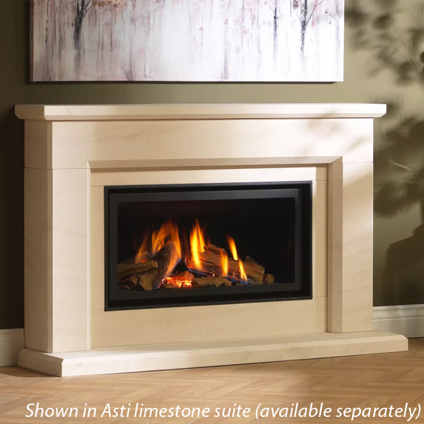 Wildfire Ravel 800BF Asti Limestone Balanced Flue Gas Fire Suite ...