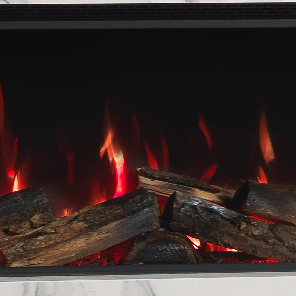 Vision E-Line Solus VS100 Zenith Calacatta Electric Fireplace Suite ...