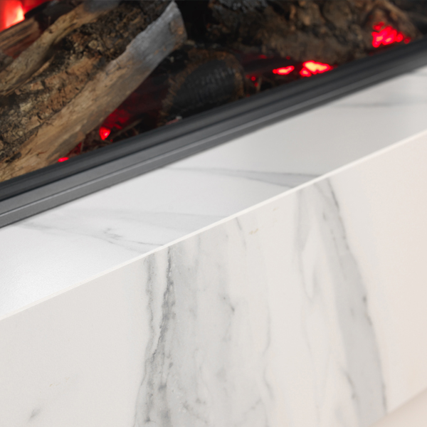 Vision E-Line Solus VS100 Zenith Calacatta Electric Fireplace Suite ...
