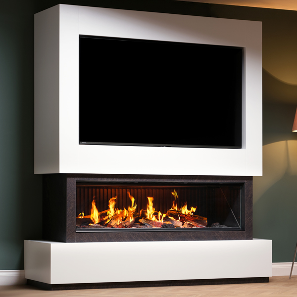 Vision E-Line Solus iX15 Electric Fire with Complete Media Wall Suite ...