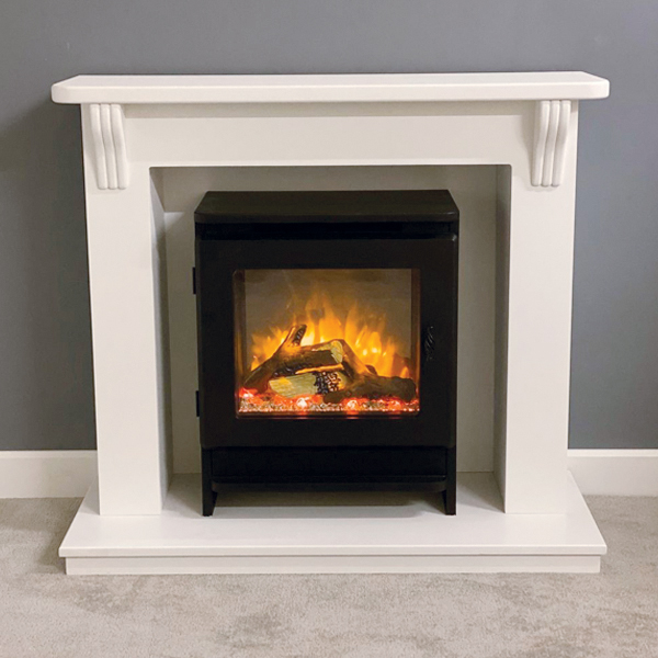 Suncrest Ashby Electric Fireplace Stove Suite | Flames.co.uk