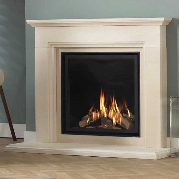 Wildfire Ravel 750 Asti Limestone Gas Fire Suite | Flames.co.uk