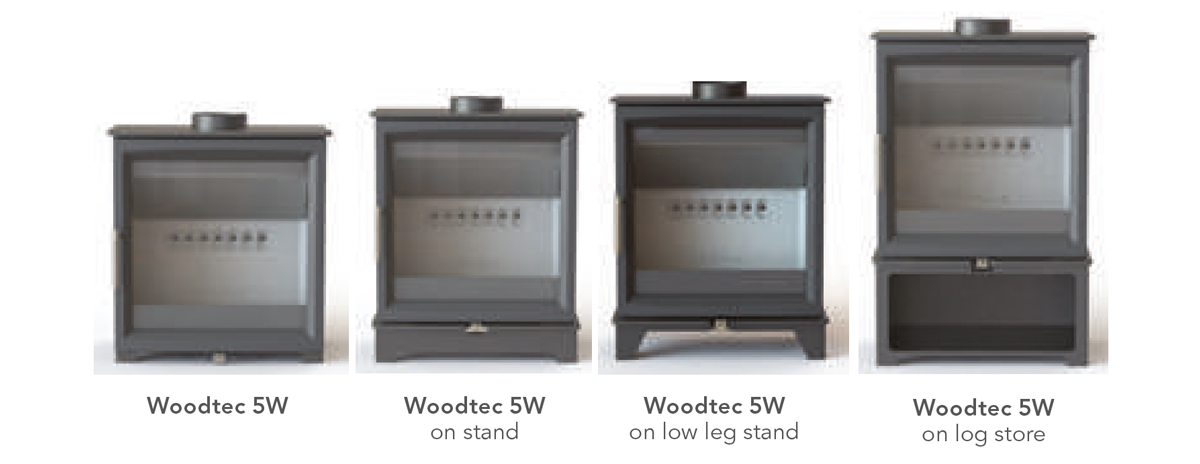 Fireline Woodtec 5W Wide Wood Burning Stove | Flames.co.uk