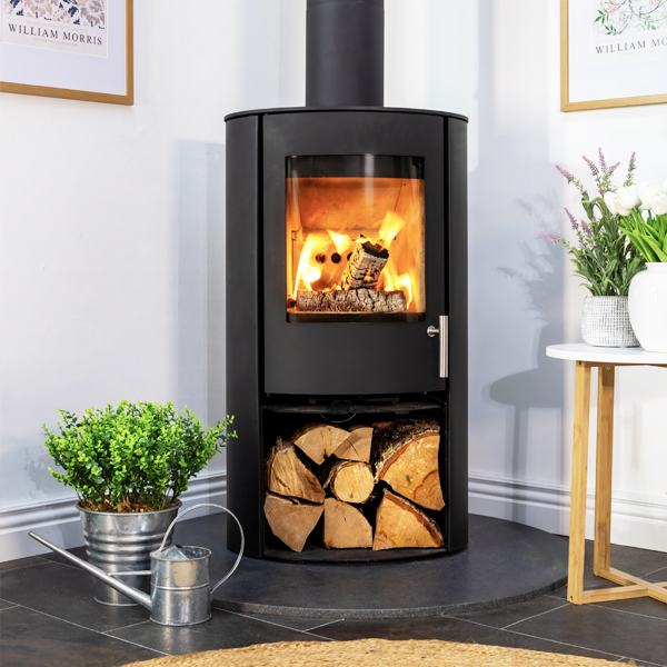 Fireline Woodtec FCS Cylinder 5kW Wood Burning Stove | Flames.co.uk