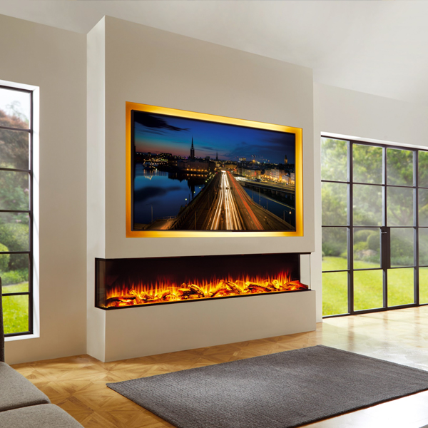 Charlton & Jenrick i2200e Deep 1-2-3 Sided Electric Fire | Flames.co.uk